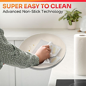 Mueller 8-Inch Non Stick Frying Pans, No PFOA or APEO, Heavy Duty German Stone Coating Cookware, Aluminum Body, EverCool Stainless Steel Handle,L. Grey