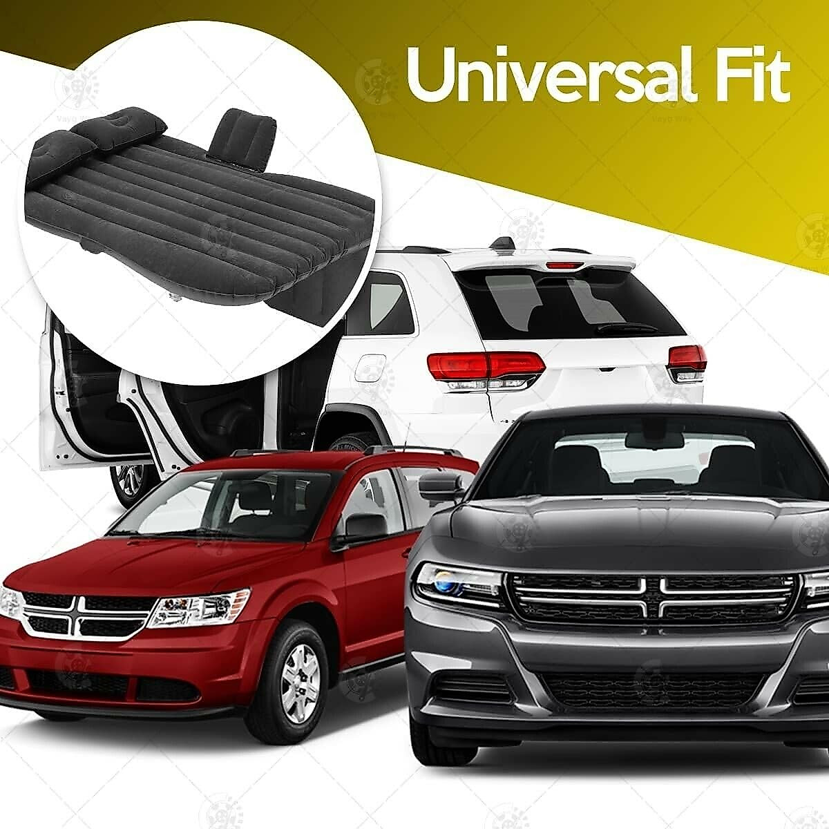 SLEE Truck Air Mattress Dodge Ram Ford Bed Sleeping SUV Car Inflatable Backseat Couch … Black Short Queen SL91 SLEE91