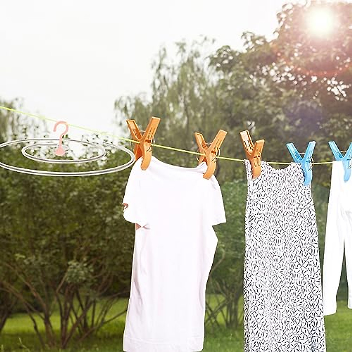 Cabilock Spiral Hanger Blanket Hanger Spiral Sheet Hanger Stainless Steel Quilt Hanger Clothes Drying Rack Space Saving Hangers for Bed Sheet Coverlet