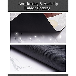 Coffee Mat-Coffee Bar Accessories-No Water Marks Dish Drying Mat-Coffee Bar Mat for Countertops Rubber Backing Bar Mat Under Coffee Maker Machine Coffee Pot-Perfect Coffee Station Organizer