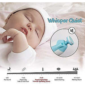 Baby Nail Trimmer File with Light Safe Electric Nail Clippers Kit for Newborn Infant Toddler Kids Toes and Fingernails Care, Polish and Trim Battery Operated (AA)