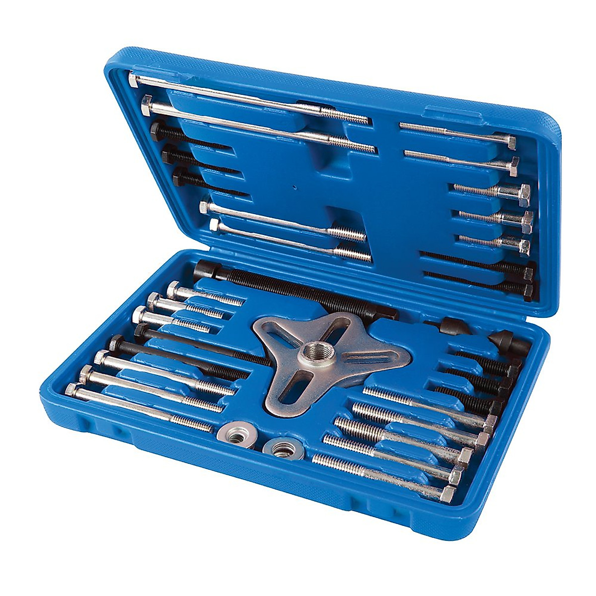 Silverline Tools 515011 Silverline Harmonic Balancer Puller Set 46pce 40-93mm, Silver, 40-93 mm