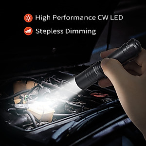 ThruNite Archer Pro V2 EDC Flashlight - 950 Lumens, USB-C Rechargeable, Tail Switch LED Penlight for Camping, Outdoor & Emergency - Cool White (Black)