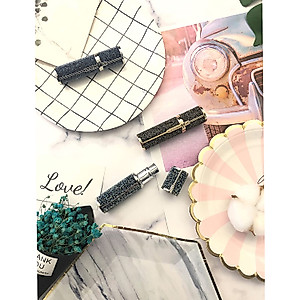 Travalo Couture Swarovski Perfume Atomizer - Elegant Metal Travel Atomiser TSA Flight Approved Portable Mini Refillable Empty spray Bottle Glass-free Leak proof Scent Pump Case - Dorado 0.17 oz / 5ml