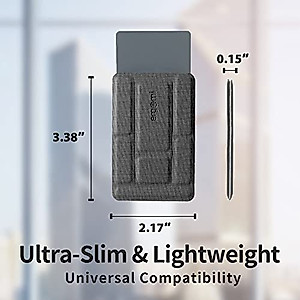 ergomi Tarzan Pro Magnetic Phone Stand, Multi-Angle Adjustable Device Holder, Foldable PU Leather Desktop Stand for Phone, e-Reader, Zooming, Reading with Ergonomic Viewing Angle, Slim & Steady(Black)