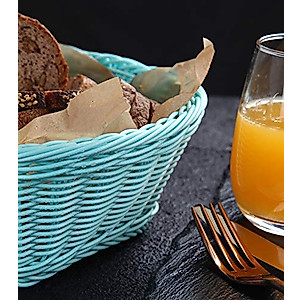 Colorbasket 545183 Hand Woven Waterproof Rectangular, Blue, 3pc Set (51401-204)