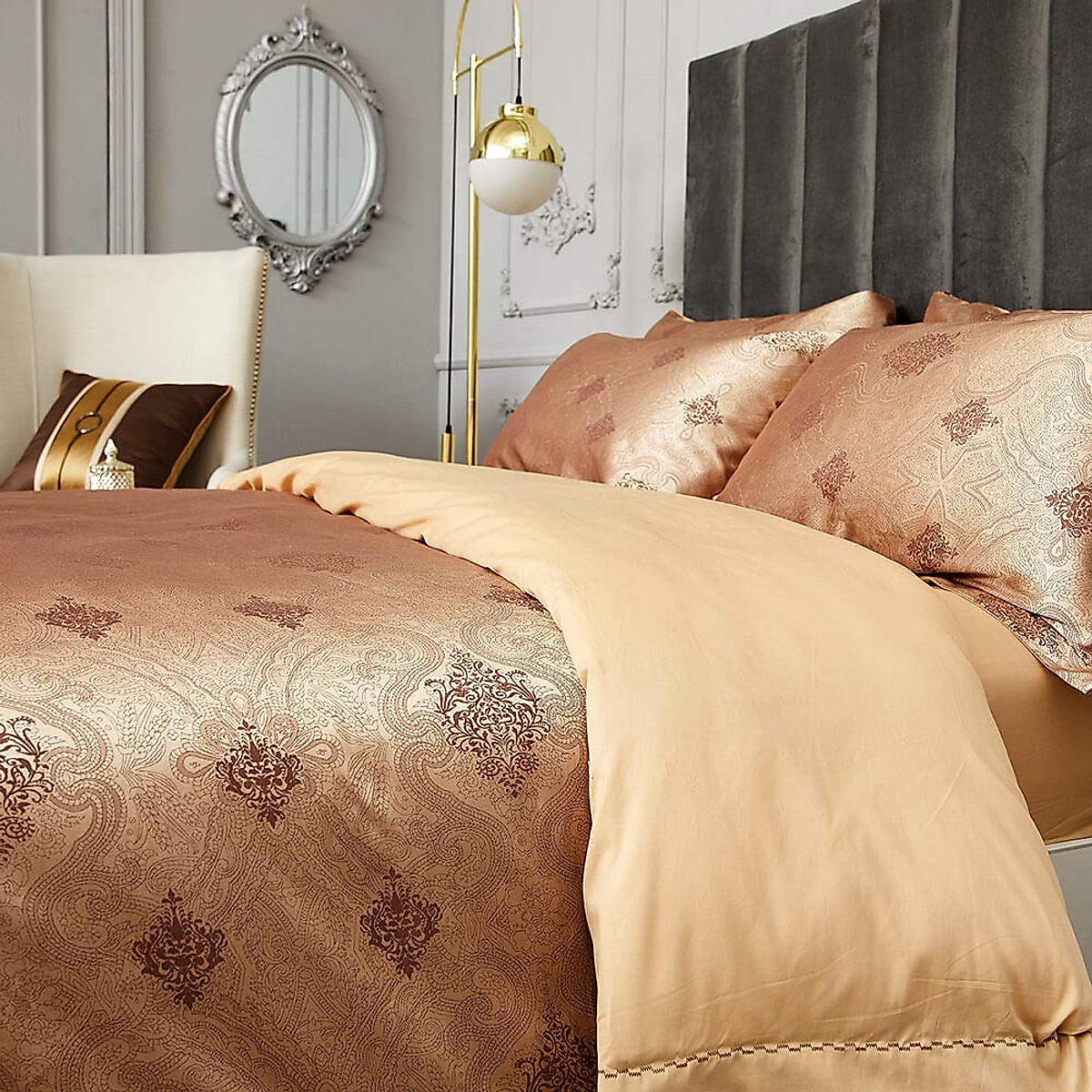 Dolce Mela DM719Q Queen Size Duvet Cover Set, Multi-Color