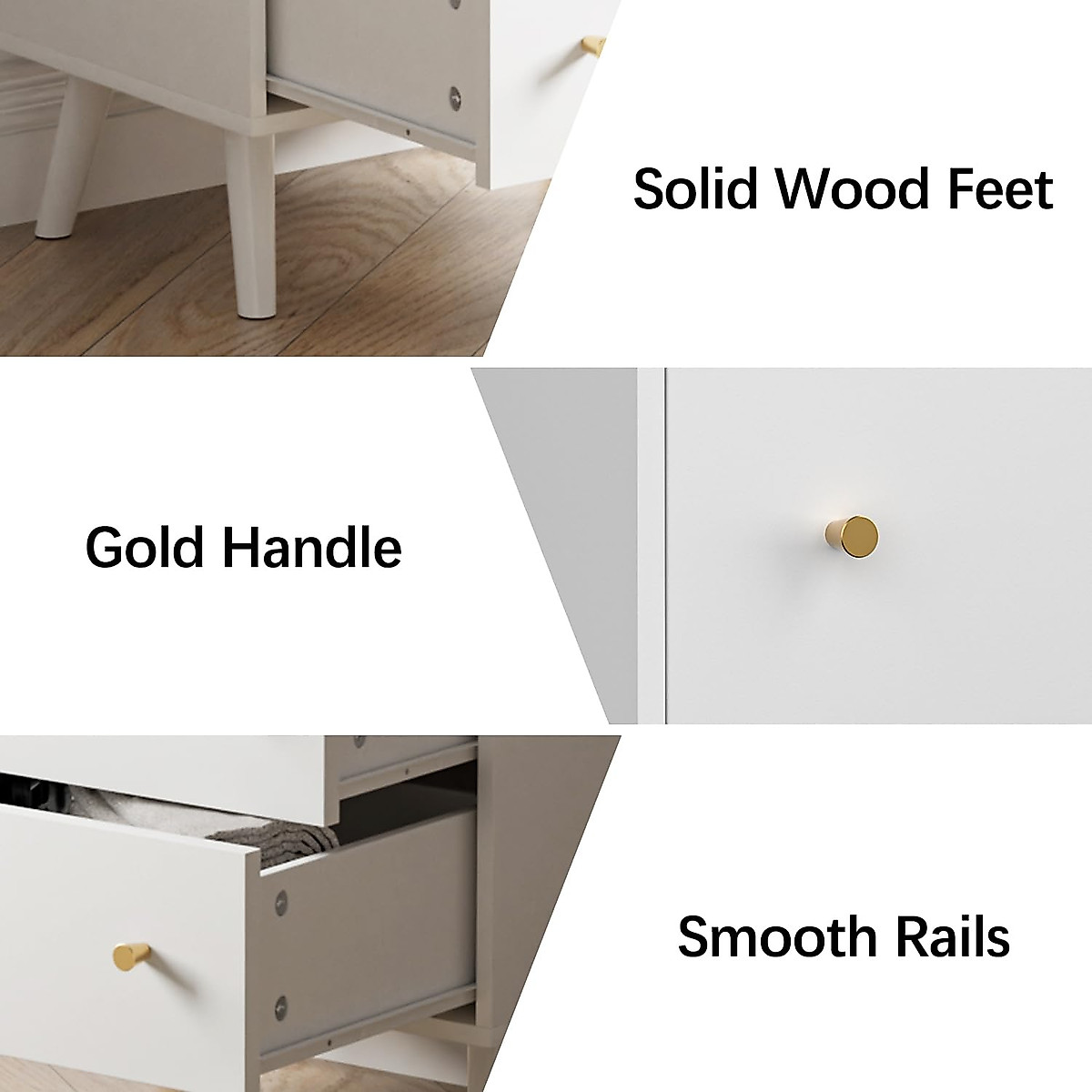 Wananlanen Tall Dresser for Bedroom White Dresser with 4 Drawer Dresser Chest of Drawers for Bedroom Closet Organizers and Storage Cabinet for Living Room Entryway Hallway