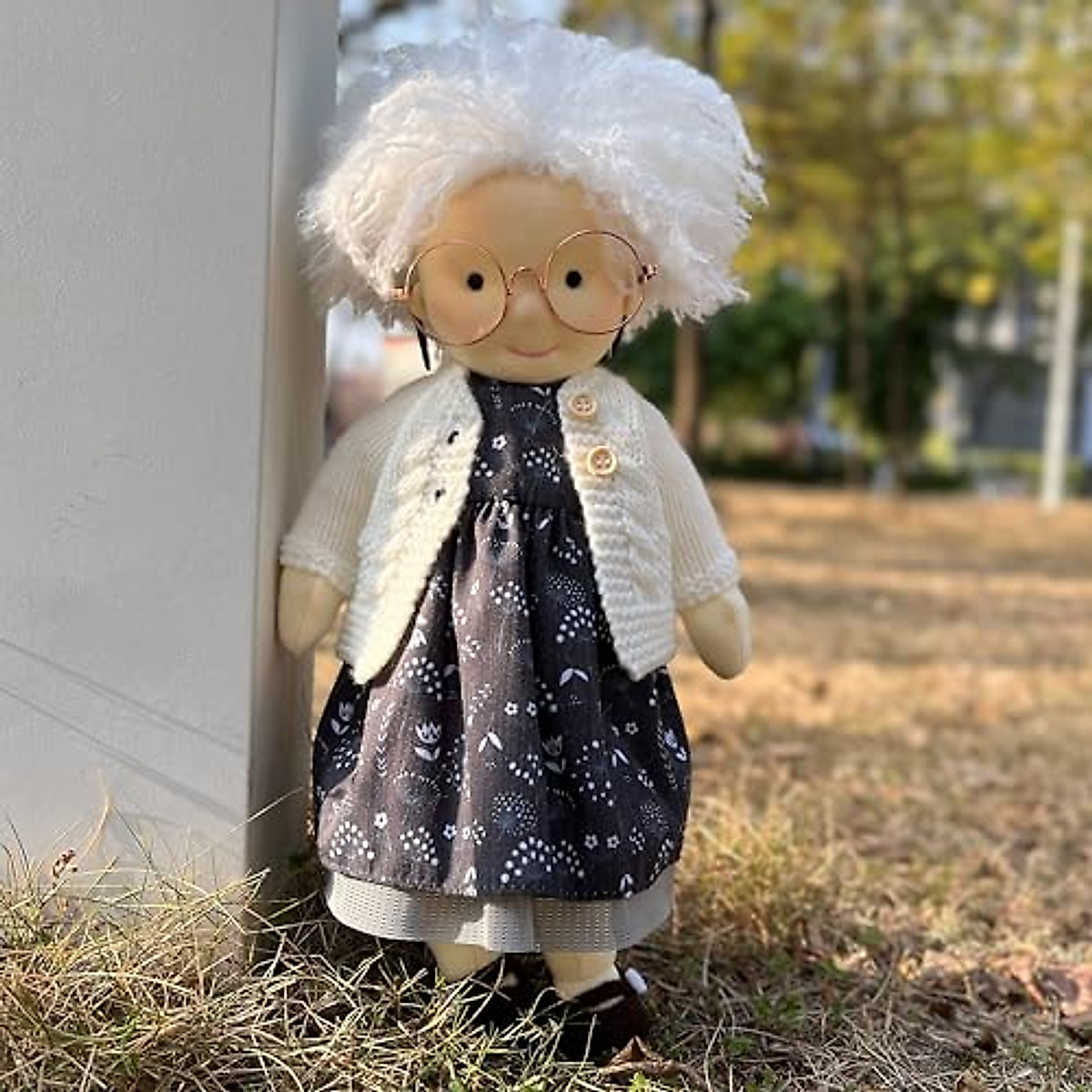 BlissfulPixie Handmade Waldorf Doll- Ella 12", Soft Girl Rag Doll with Cute Stuffed Plush, Ideal First Doll for Babies & Toddlers