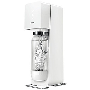 Sodastream Source Sparkling Water Maker Starter Kit with 60 Liter CO2 and 1Liter Bottle, White
