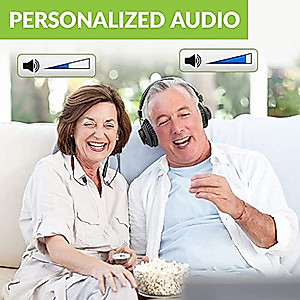 Avantree D4169 Dual Wireless Headphones & Earbuds Set for TV Watching with Bluetooth Transmitter, Personalized Volume Control, Plug-n-Play, No Audio Delay