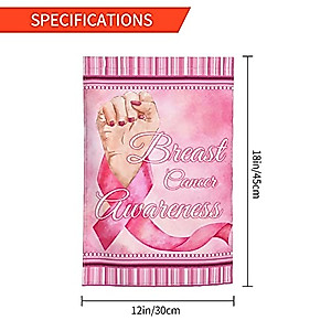 Pink Breast Cancer Garden Flag Hope Hope Faith Love Yard Flags 12 X 18inch Ribbon Flag Double Sides