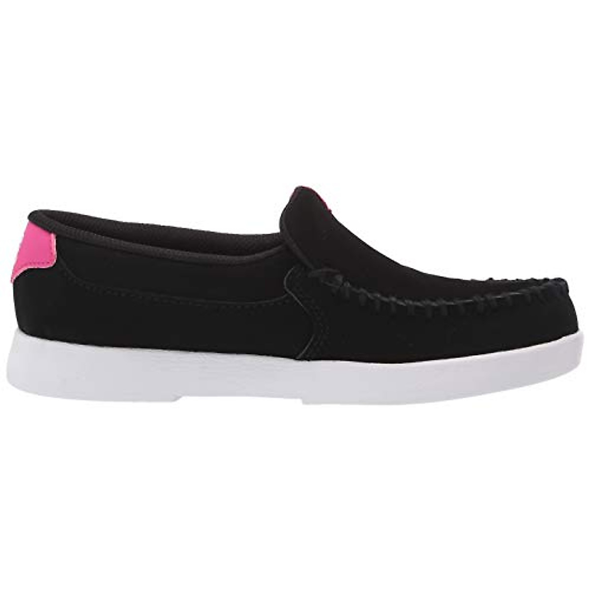 DC Women's Villain 2 Slip On Casual Slipper Skate Shoe, Black/Crazy Pink, 8.5