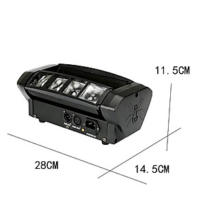 Spider Moving Head Light 8x10W LEDs Beam DJ Lights RGBW Sound Activated and DMX-512 Control for Party Pub Disco Show Wedding Event Stage Lighting (2Pack)