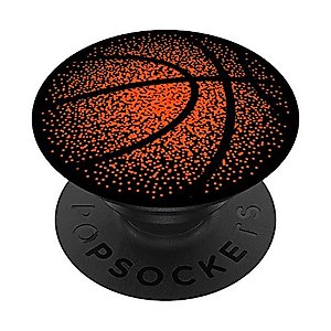 Cool Basketball Pixel Art Black Gift For Boys or Girls PopSockets Swappable PopGrip