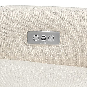 Ubabub Arc Glider Recliner w/Electronic Control and USB, White Boucle