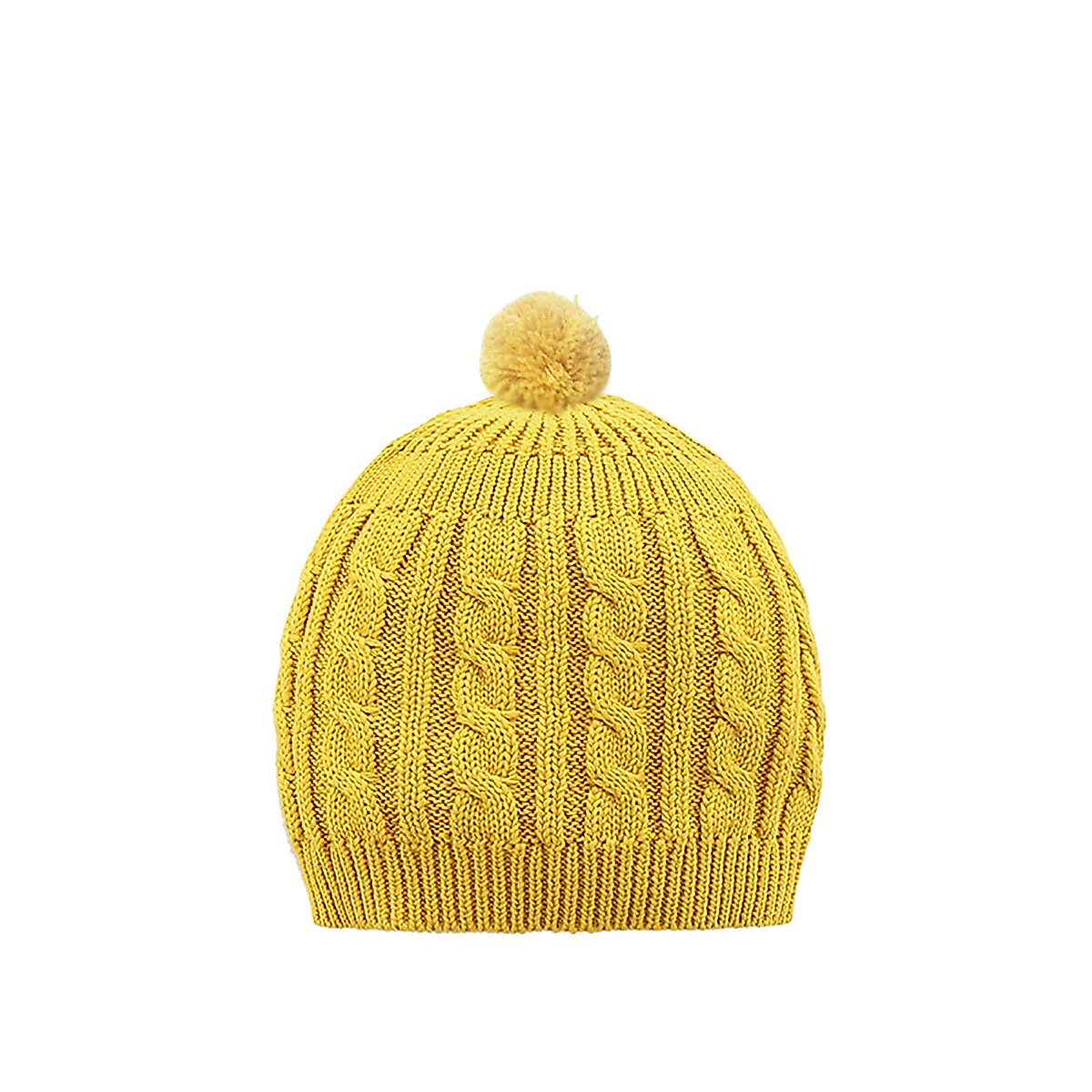 IADOER Baby Newborn Boy Knitted Sweater Romper Cotton Longsleeve Outfit with Kids Winter Warm Hats Set（Yellow 0-3M