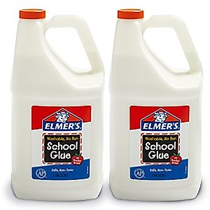 Elmer's Liquid School Glue, Washable, 1 Gallon, 2 Count