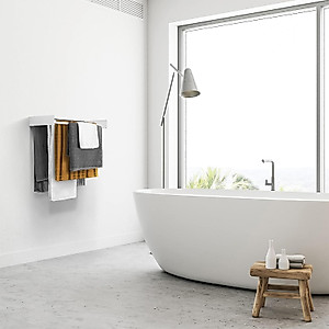 foxydry HIDE Wall Mounted Clothes Airer Balcony Wall Mounted Clothes Airer Outdoor Indoor Retractable Clothes Drying Rack (28 Inch, White (Limited Edition))