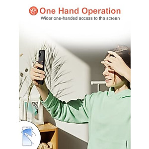 Invoibler Cell Phone Ring Holder Finger Kickstand, Adjustable Polished Metal Phone Grips Work for Magnetic Car Mount, Compatible with iPhone, Samsung, All Smartphone