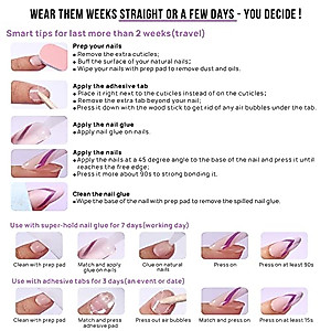 White Press On Nails Short - BTArtbox Supremely Fit & Natural Soft Gel Press on Nails Almond, White Glue on Nails with Nail Glue, Reusable Stick on Nails in 16 Sizes - 32 Fake Nails Kit, Cream Puff