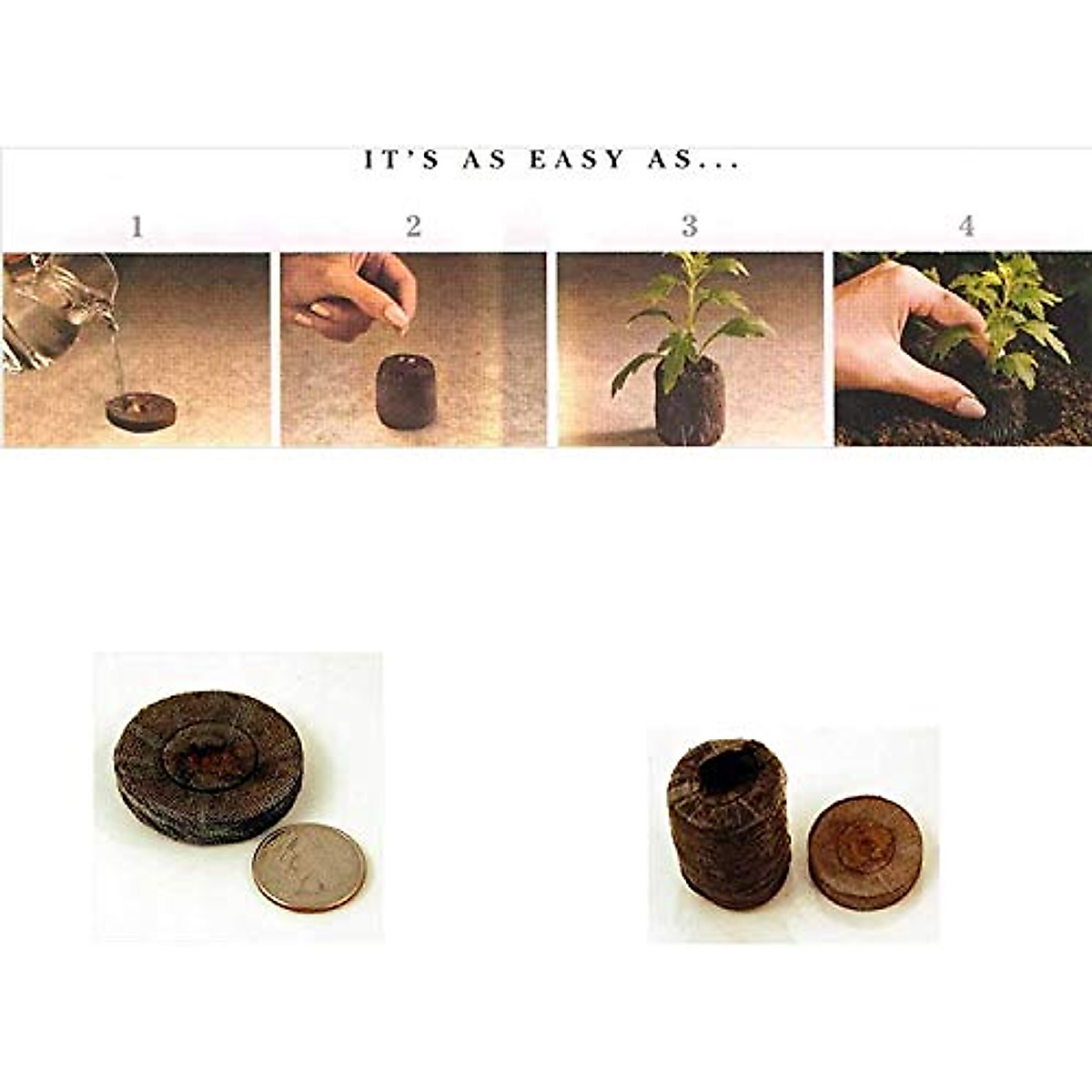 200 Count- Jiffy 7 Peat Soil 36mm ~ Standard ~ Pellets Seeds Starting Plugs: Indoor Seed Starter- Start Planting Indoors for Transplanting to Garden or Planter Pot