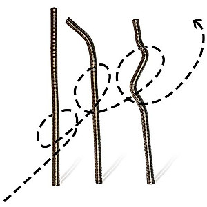 Twister Straw. The ONLY Flexible & Reusable Steel Drinking Straw. 3 Pack Bendable 10 Inch. Stainless Steel Reusable Straw. Environmentally Friendly, Processed in USA to Medical Grade (10 Inch)