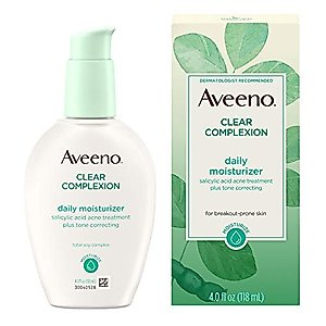 Aveeno, Facial Moisturizers Clear Complexion Daily Moisturizer Pump,4 fl oz