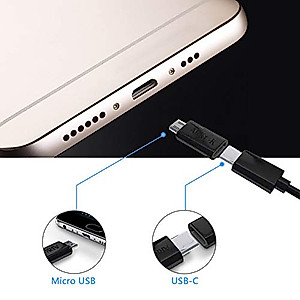 ARKTEK USB-C Adapter - USB Type C (Female) to Micro USB (Male) Sync and Charging Adapter for Digital Camera Power Bank Galaxy S7 S7 Edge and More (Pack of 2)