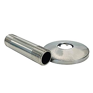 JS Jackson Supplies 3 in. Brushed Nickel Shower Arm for Ceiling-Mounted Rainfall Showerhead