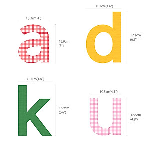 DECOWALL DW-1908 Pattern Alphabet Kids Wall Stickers Wall Decals Peel and Stick Removable Wall Stickers for Kids Nursery Bedroom Living Room d?cor