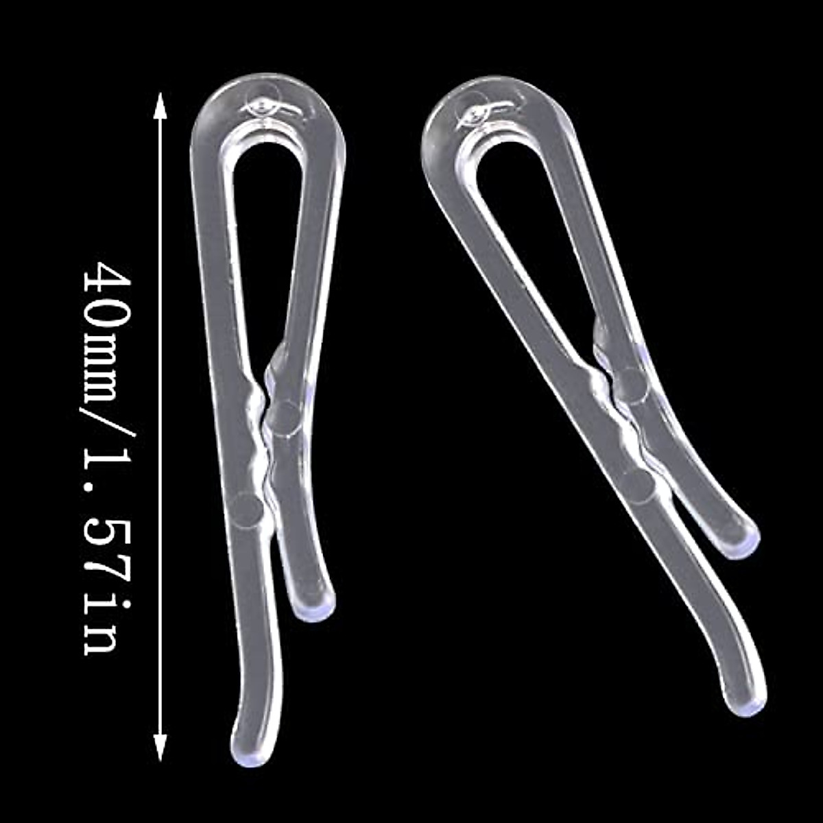 Plastic Alligator Clip yyangz 400PCS U Shape Clear Durable Plastic Alligator Clips, Transparent Plastic Shirt Clips with Teeth for Ties, Pants,Shirts, Securing Fabric Clip