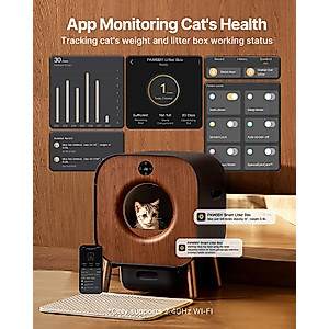 PAWBBY Self Cleaning Litter Box, Automatic Cat Litter Box Self Cleaning for Multi Cats, TUV Certified/Anti-Pinch/Safety Protection/Odor Removal/APP Control Extra Large Litter Box with Mat & Liner