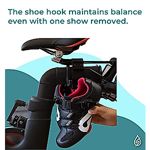 SELINA Shoe Hanger for Peloton - Shoe Holder Accessory for Peloton - Must have accessory for the Peloton Bike and Peloton Bike Plus - Shoe Hook Compatible with your Peloton Bike (2-Pack, Black)