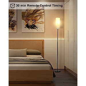 Lightess RGBWW Smart LED Floor Lamp for Living Room, Dimmable Floor Lamp Modern 67" Tall Standing Lamp for Bedroom, Remote & WiFi APP Control, 2700K-6500K Minimalist Floor Lamp RGB Bulb Included