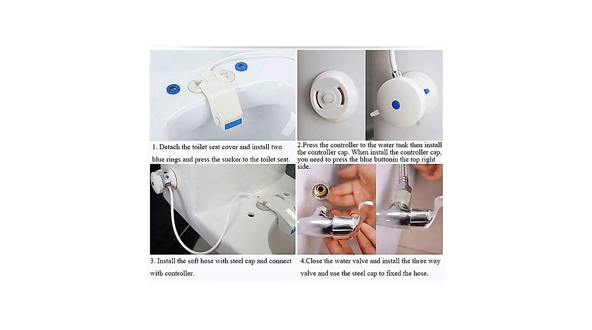 Toilet Bidet Attachment - Sanitary, Adjustable Nozzle, No Electrical Needed