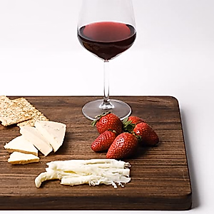 Dark Walnut Wood Cutting Board For Kitchen with Juice Groove, Chopping Board Made of Walnut Wood in Large & Medium sizes for Meat, Cheese and Vegetables (Black Walnut 16x12 inch)