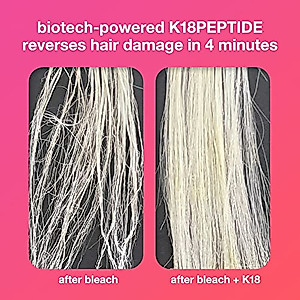 K18 Leave-In Repair Hair Mask Treatment to Repair Dry or Damaged Hair - 4 Minutes to Reverse Hair Damage from Bleach, Color, Chemical Services and Heat, 15 ml