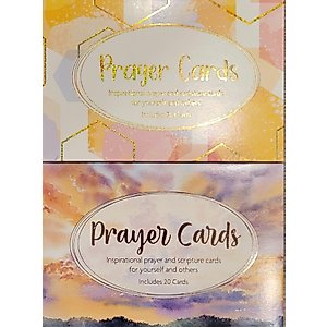 CrownJewlz Christian Floral Splash Prayer & Scripture Cards, 2 Assorted Sets (20 ct Each), (PRAY-00-2)
