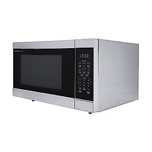 SHARP Removable 13.6" Carousel Turntable, Cubic Feet, Countertop SMC1662KS 1100 Watt Microwave Oven, cu. ft, Stainless Steel, 1.6 CuFt, Stainless