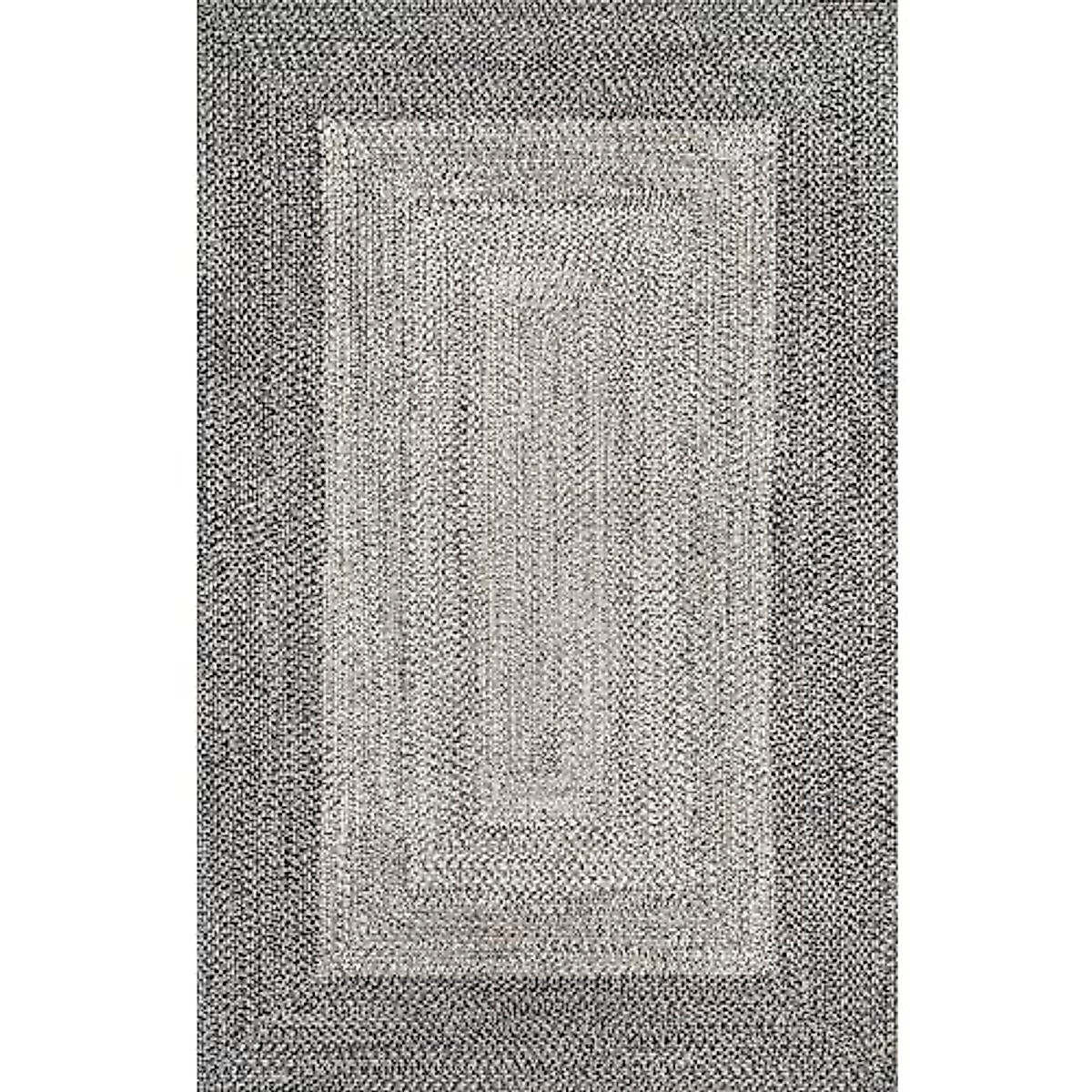 nuLOOM Jayda Braided Ombre Indoor/Outdoor Area Rug, 4x6, Charcoal
