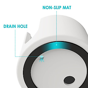 Linkidea Men's Shaving Razor Stand, Ceramic Shaver Holder for Bathroom Shower Countertops, Compatible with Dollar Diamond Grip, Basics 5 Blade MotionSphere, Dorco Pace 6 Pro (White)