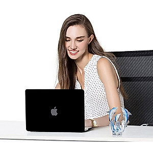 MOSISO Compatible with MacBook Air 13 inch Case (Models: A1369 & A1466, Older Version 2010-2017 Release), Protective Plastic Hard Shell Case & Keyboard Cover & Screen Protector, Black