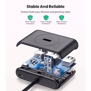 SHYPT USB Hub 4-Port USB 3.0 High-Speed USB Splitter for Hard Drives USB Flash Drive Mouse Keyboard Extend Adapter USB 3.0 Hub