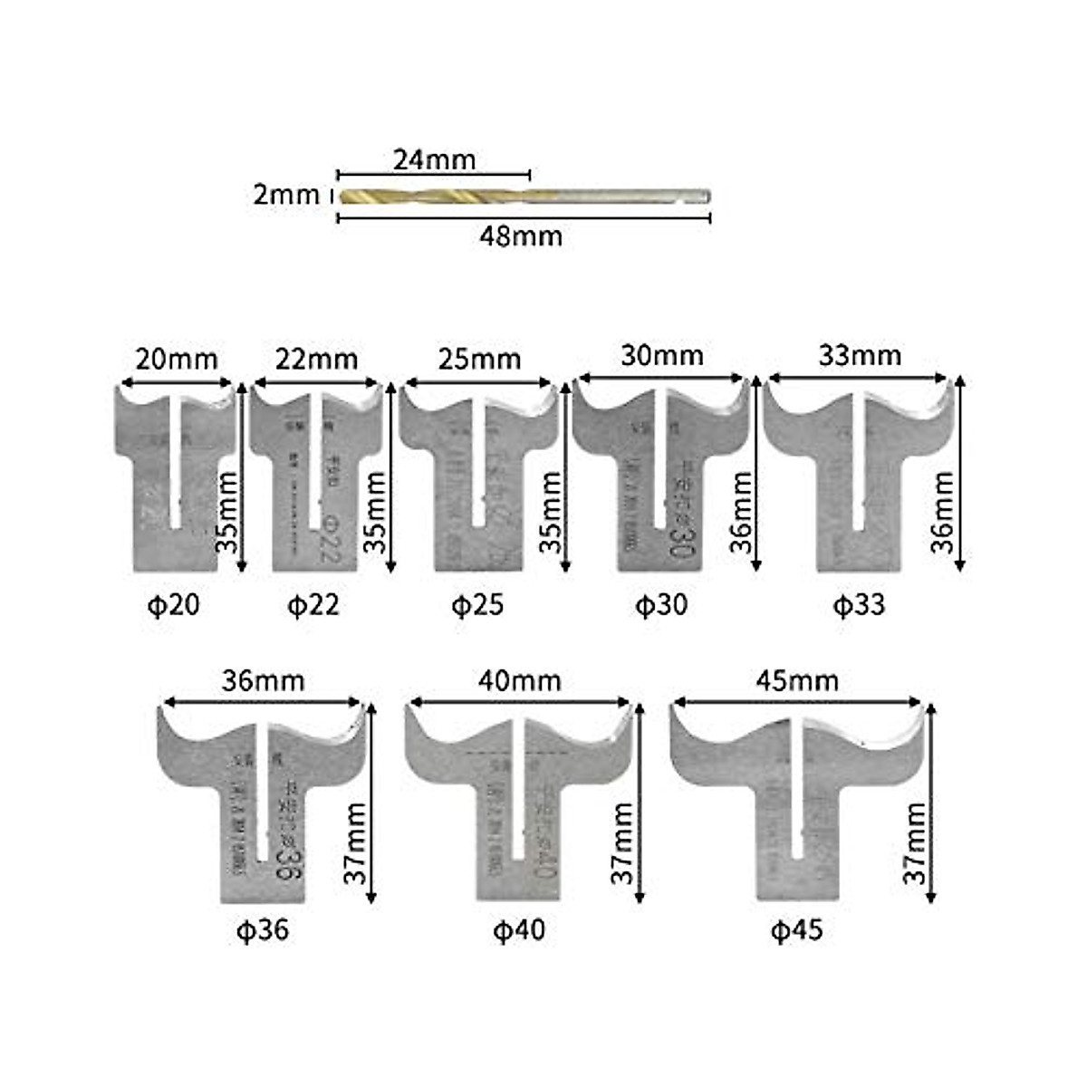 Gdrasuya10 Ring Drill Bit Set, 8PCS Toy Wheel Cutter for High Revolutions Drill Press Round Beads Blade