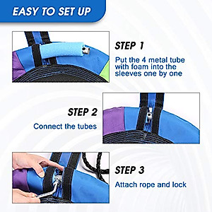 Odoland 24 inch Children Tree Swing, Outdoor Small Saucer Swing Platform Swing for Kid, Round Flying Swing wirh Adjustable Hanging Ropes for Backyard, 220lb Weight Capacity Great for 1-2 Kids