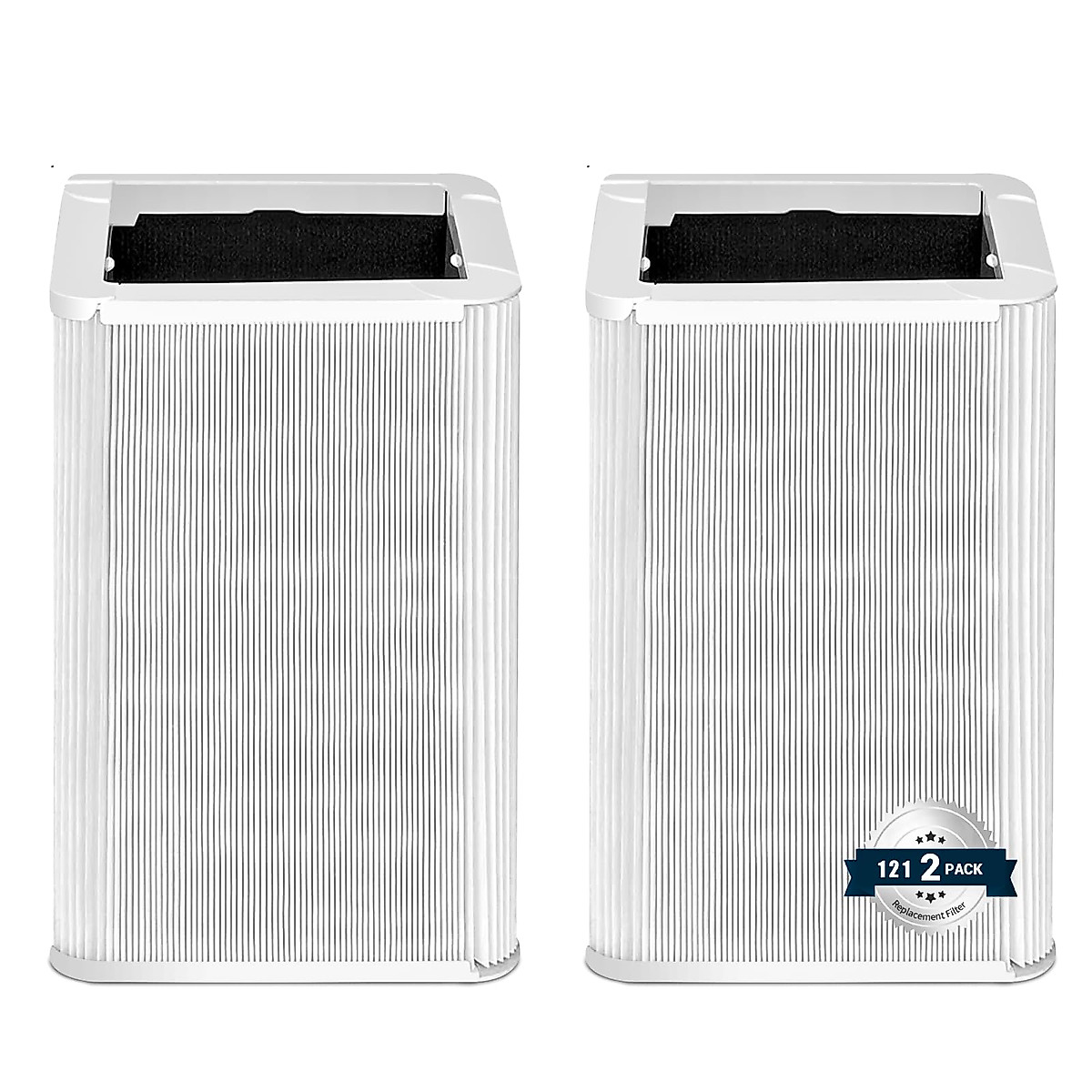 Aneedmore 121 Replacement Filter Compatible with Blueair 121 Air Purifier, True H13/ Carbon Prefilter Cotton Combo Filters - 2PACK