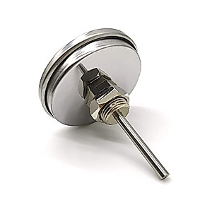 3 1/8” Large Upgraded BBQ Thermometer Gauge for Oklahoma Joe’s Smoker Grill & Most Charcoal Pellet Wood Pit Smoker Grills, 1/2 NPT Male Thread Temperature Gauge Replacement, Luminous Thermostat