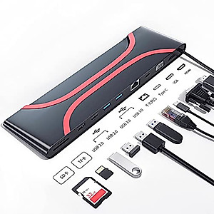 GPPZM USB Type C HUB to HDMI RJ45 Card Reader USB 3.0 PD Adapter USB C HUB for Computer Tablet PC Dock Splitter