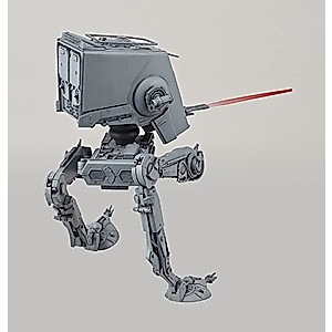 Revell (Bandai Original) 01202 Star Wars at-ST (All Terrain Scout Transport inc. Chewbacca) 1:48 Scale Unbuilt/Pre-Coloured/Clip-Together (Non-Glue) Articulated Plastic Model Kit with Display Base